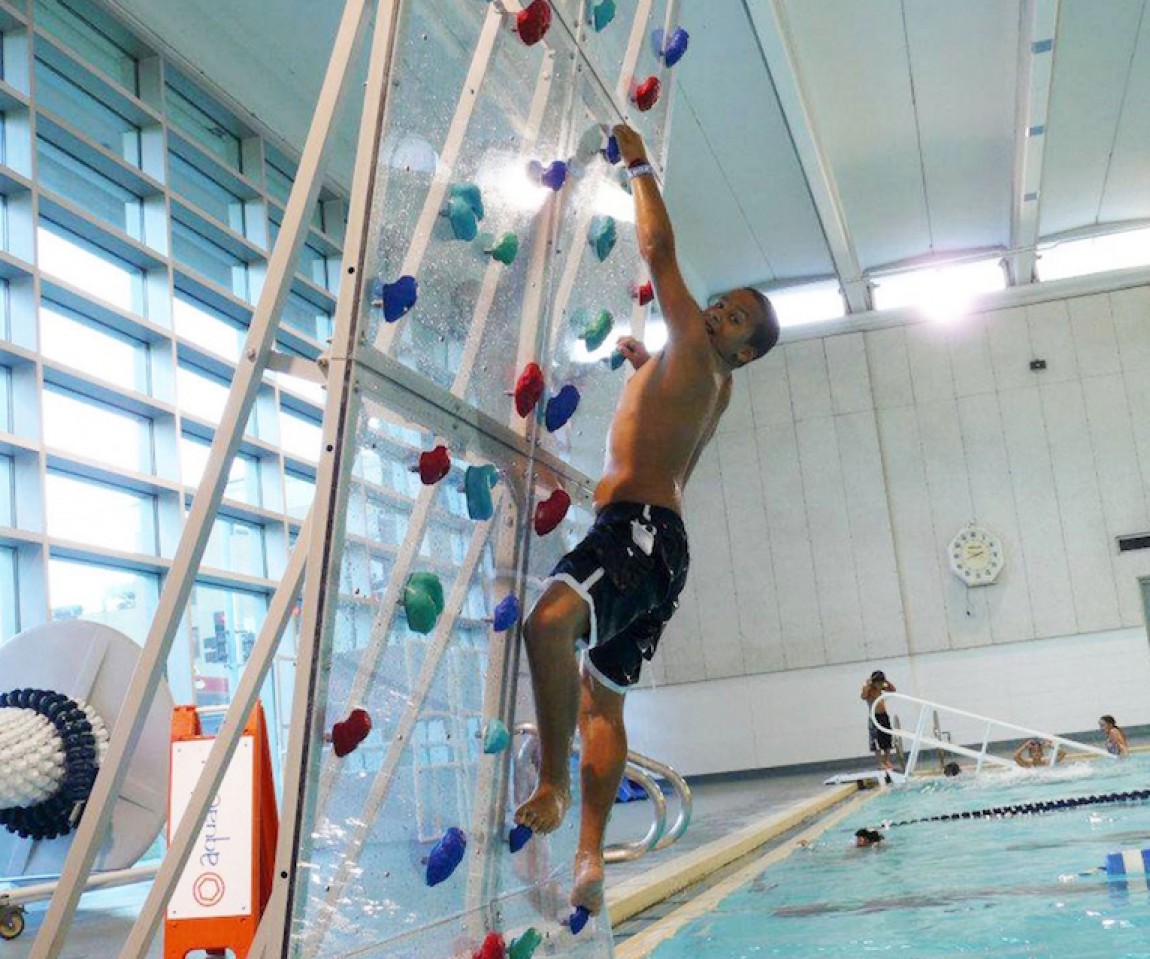 AquaClimb Poolside Climbing Wall