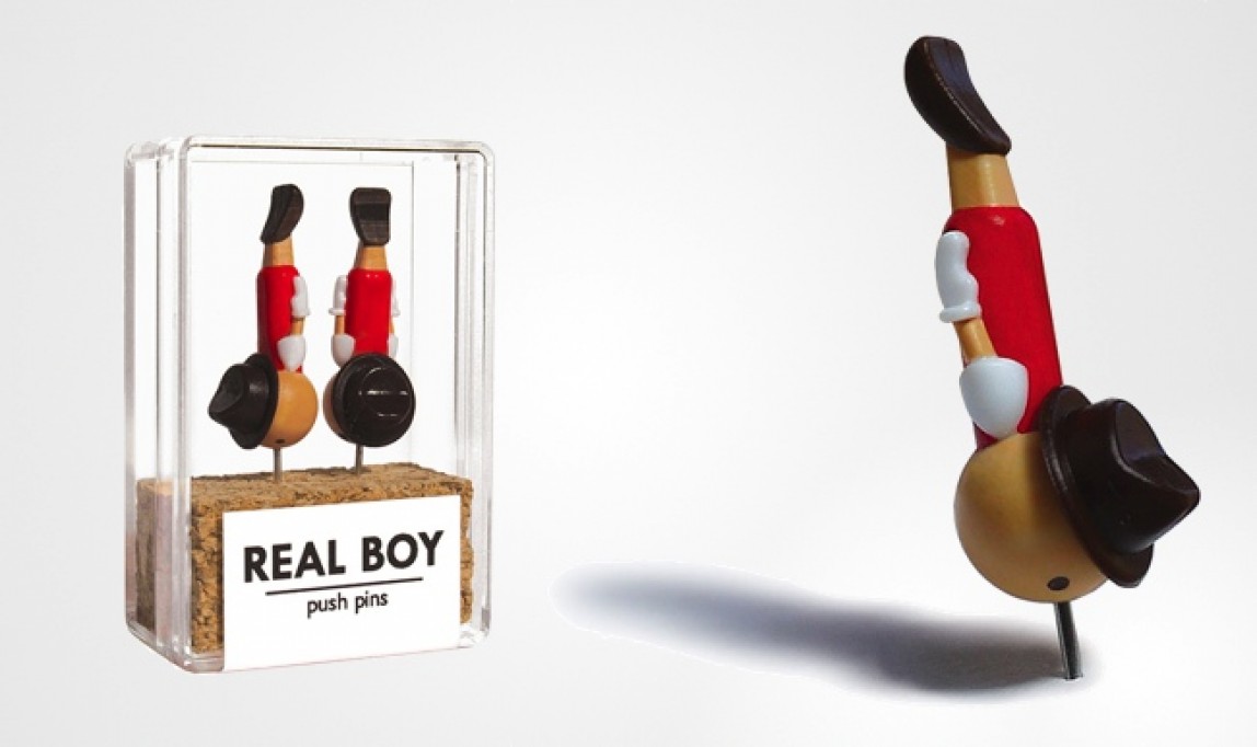 Pinocchio-Inspired Real Boy Pushpins