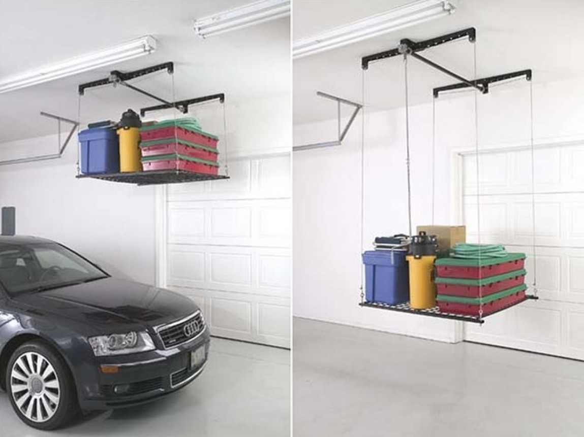 This Cable-Lifted Storage Rack Will Make Your Garage The Talk Of The Block