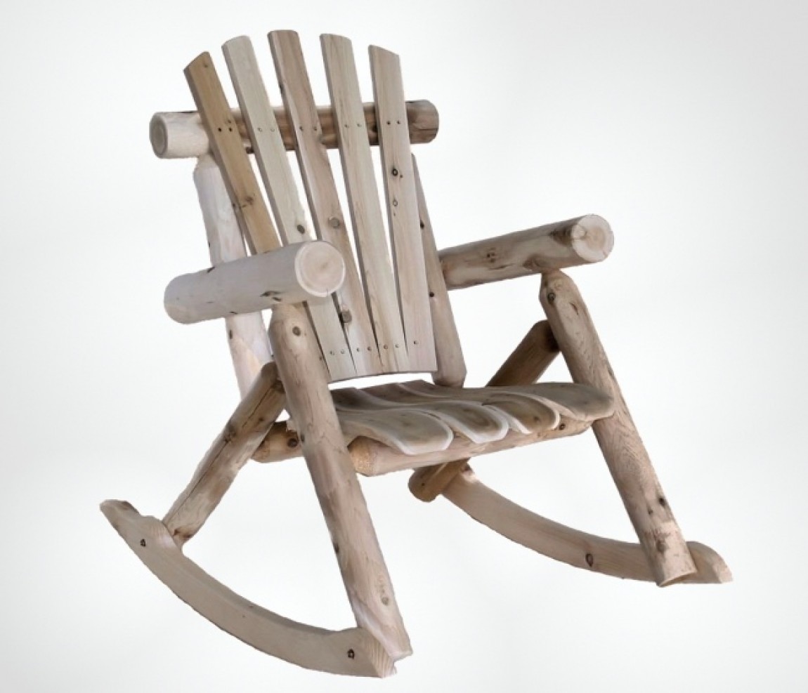 Classic Cedar Log Rocking Chair