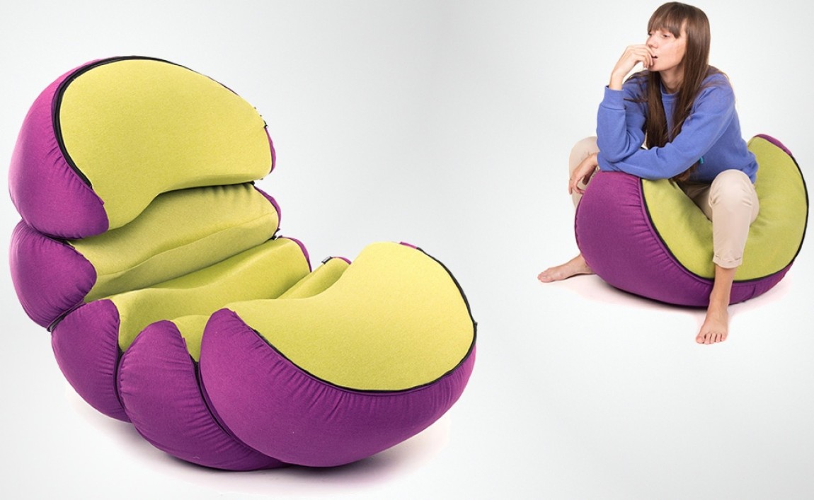 Mandarin – A Quirky Modular Set of Poufs