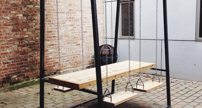 Swingset Table Adds A Fun New Dimension To Your Dining Experience