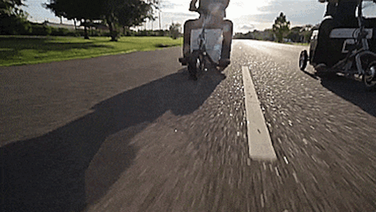 A Three-Wheeled, Rideable, Drivable Cooler