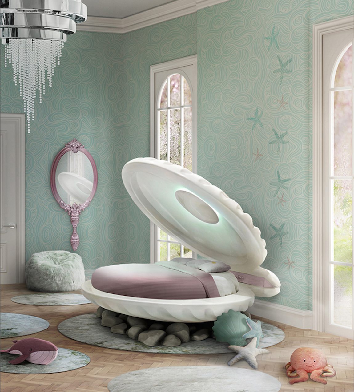 Live Out Your Princess Dreams with This Shell Bed