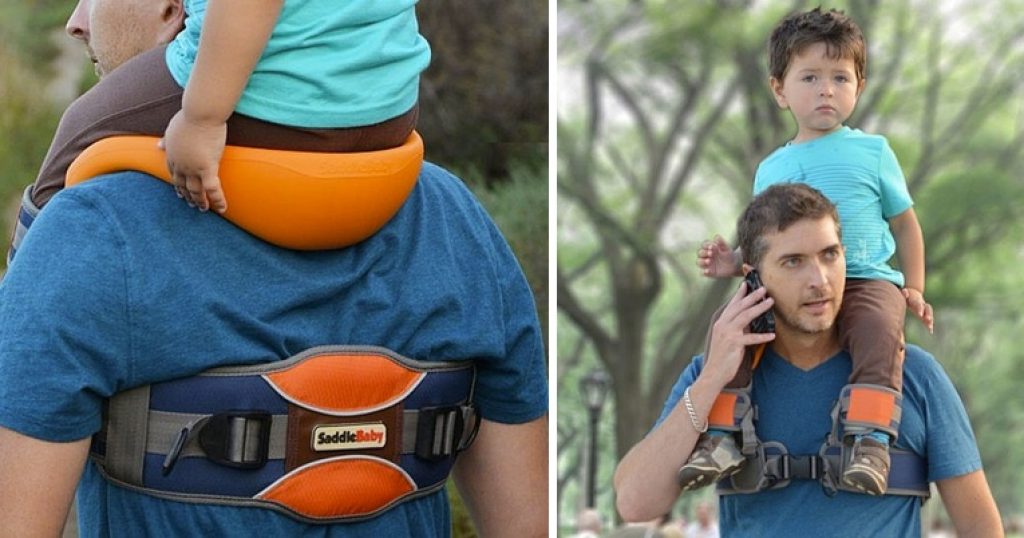 Carry Your Child On Your Shoulders With This Handy Baby Saddle