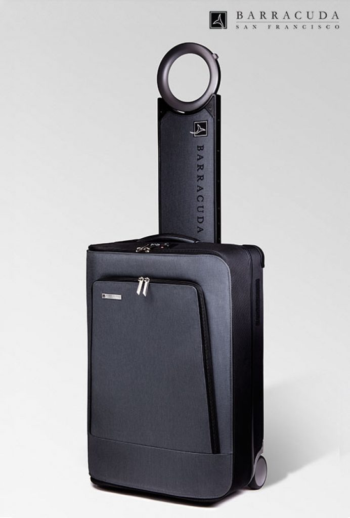 A 4-Inch Collapsible Suitcase with a Built-in Table and Swivel Handle