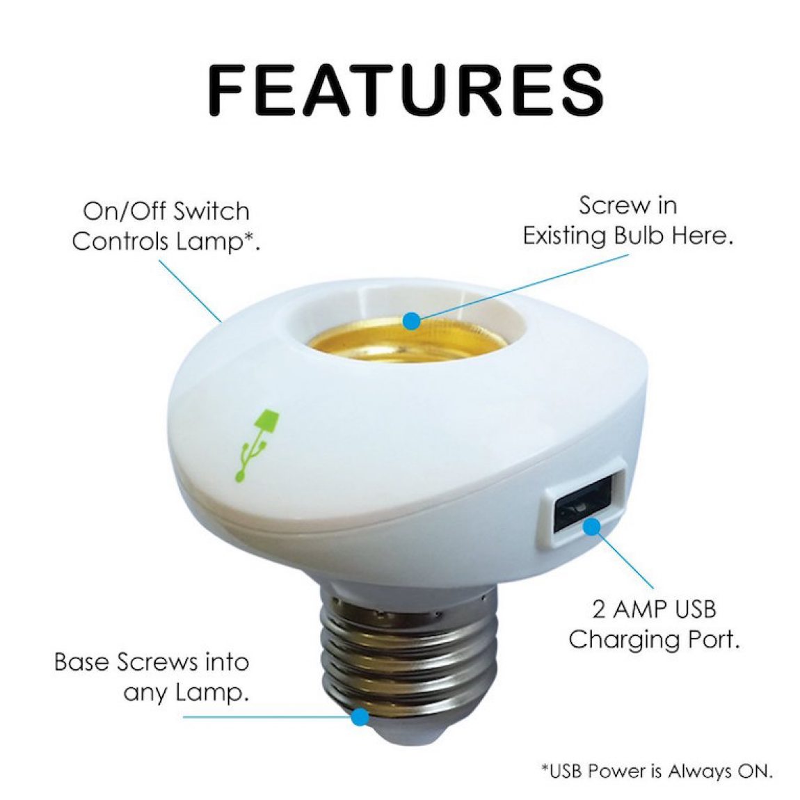 Charge Your iPhone Using Any Standard Lamp