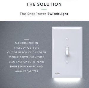 The SnapPower SwitchLight Turns Your Light Switch Into A Nightlight