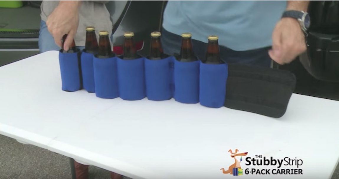 The StubbyStrip Lets You Carry Up To 7 Drinks On-The-Go With Only 1 Hand