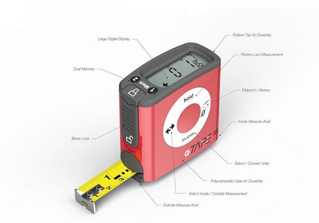 The eTape16 Is a Digital Tape Measure That Has a Digital Display as You ...