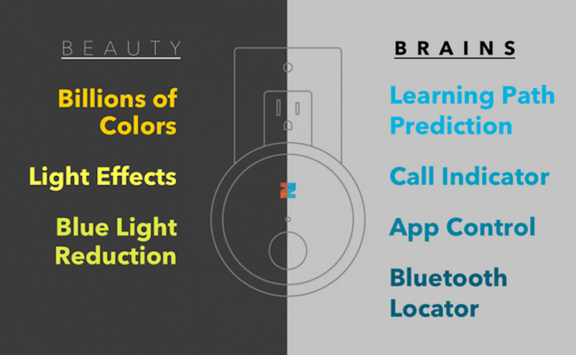 The Zing Is a Smart, Full-Color Led Night Light Powered by Artificial ...